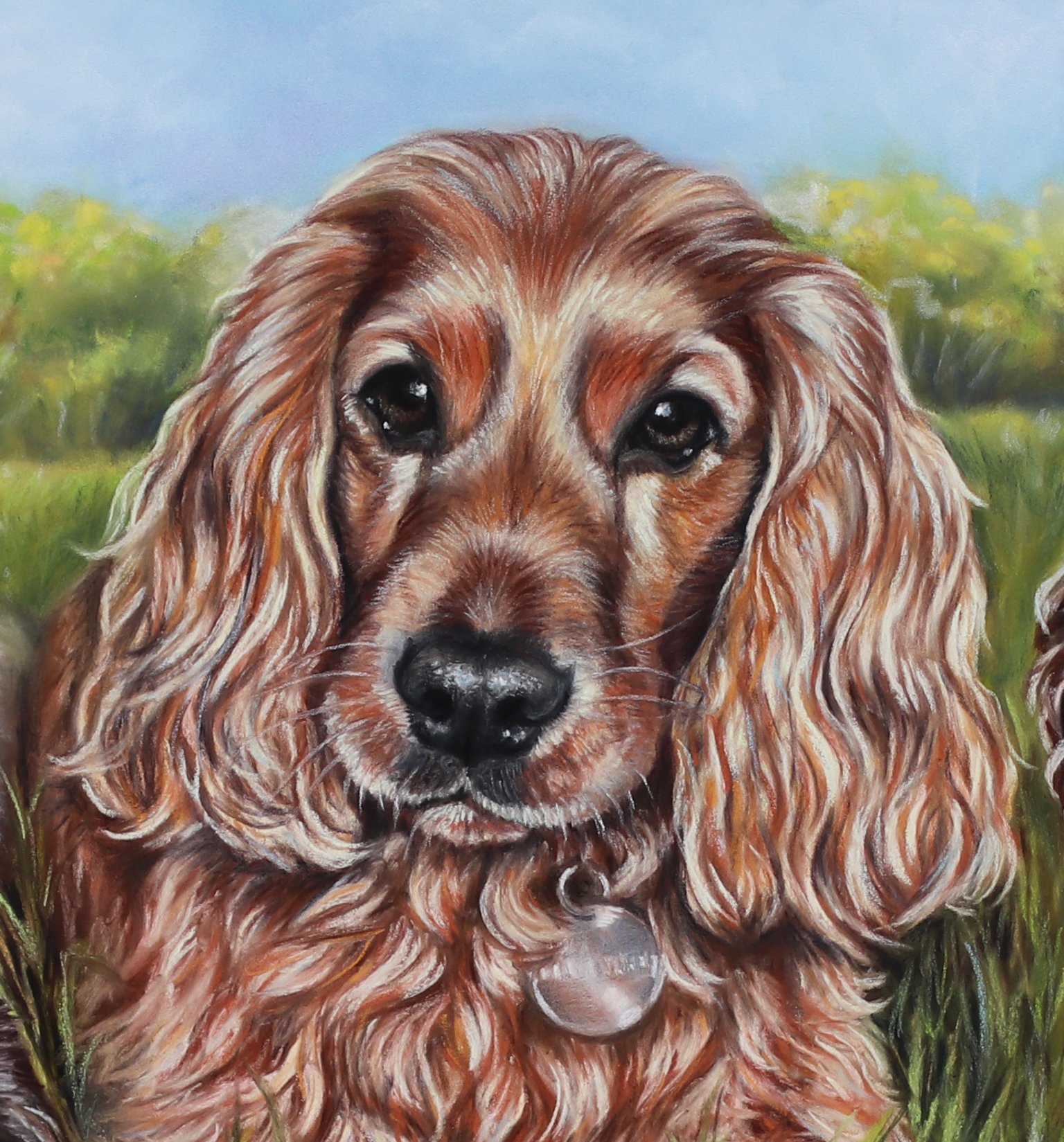 Cocker Spaniel Artwork. 3 Dog's Generations In One Painting.